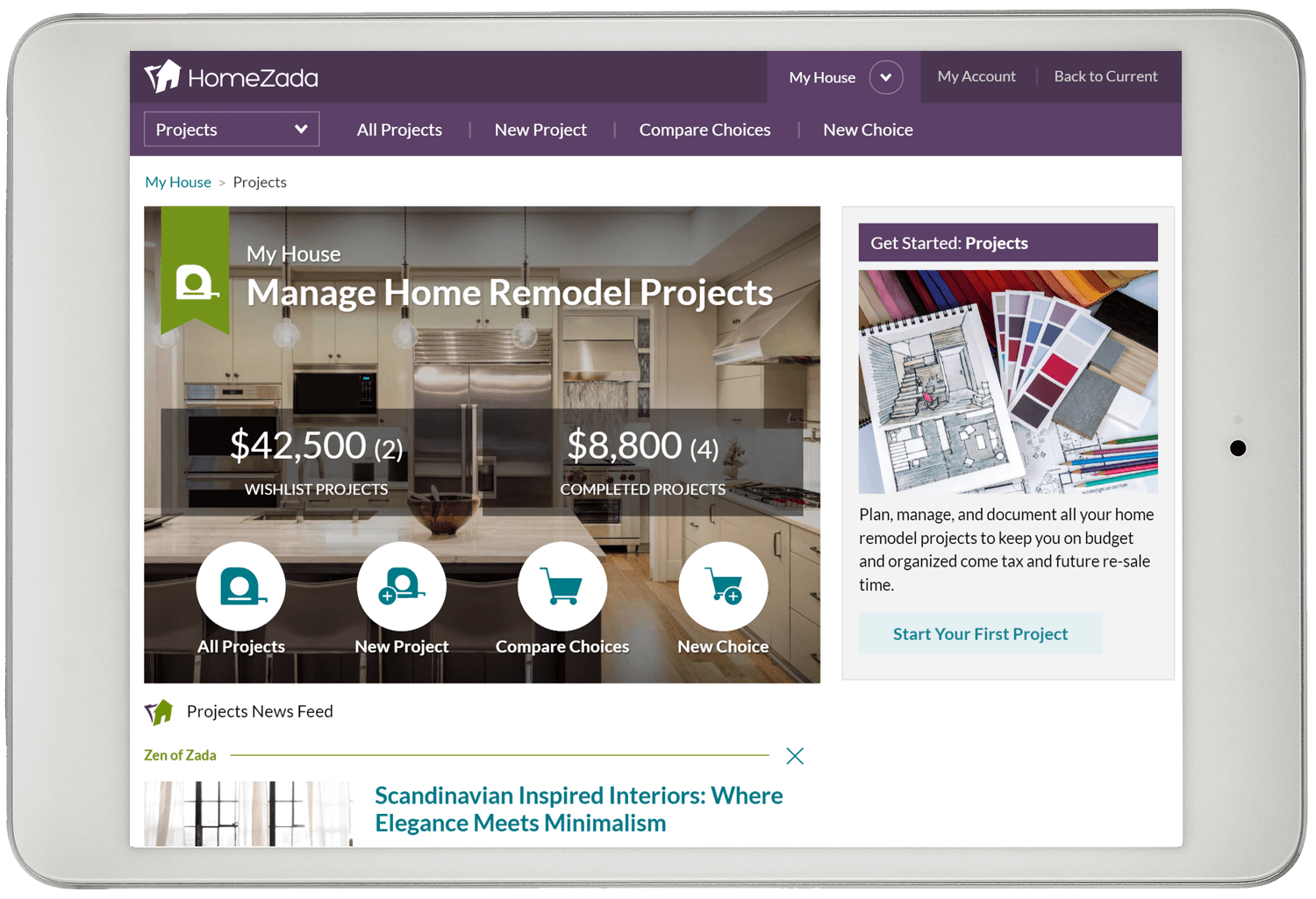 Home Improvement Remodel / Renovation Software App | HomeZada